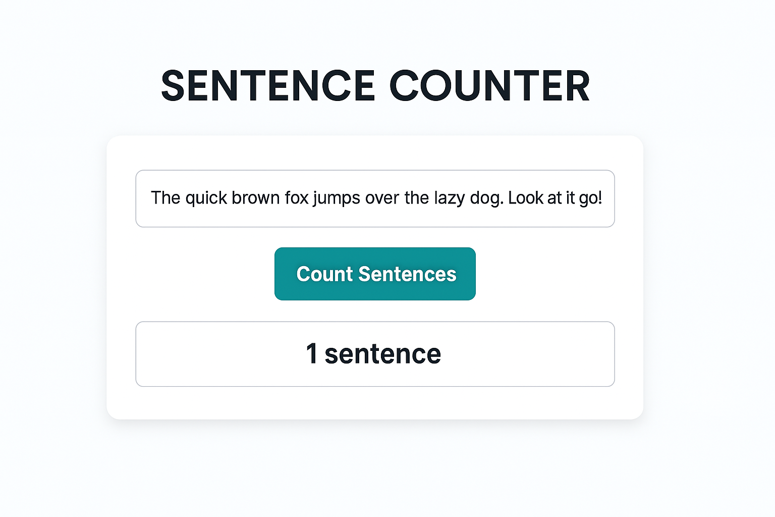 Sentence Counter - UppercaseLowercaseConverter